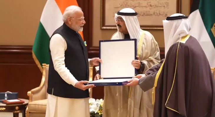 Kuwait Awards PM Modi with Mubarak Al-Kabeer Order, Its Highest Honor